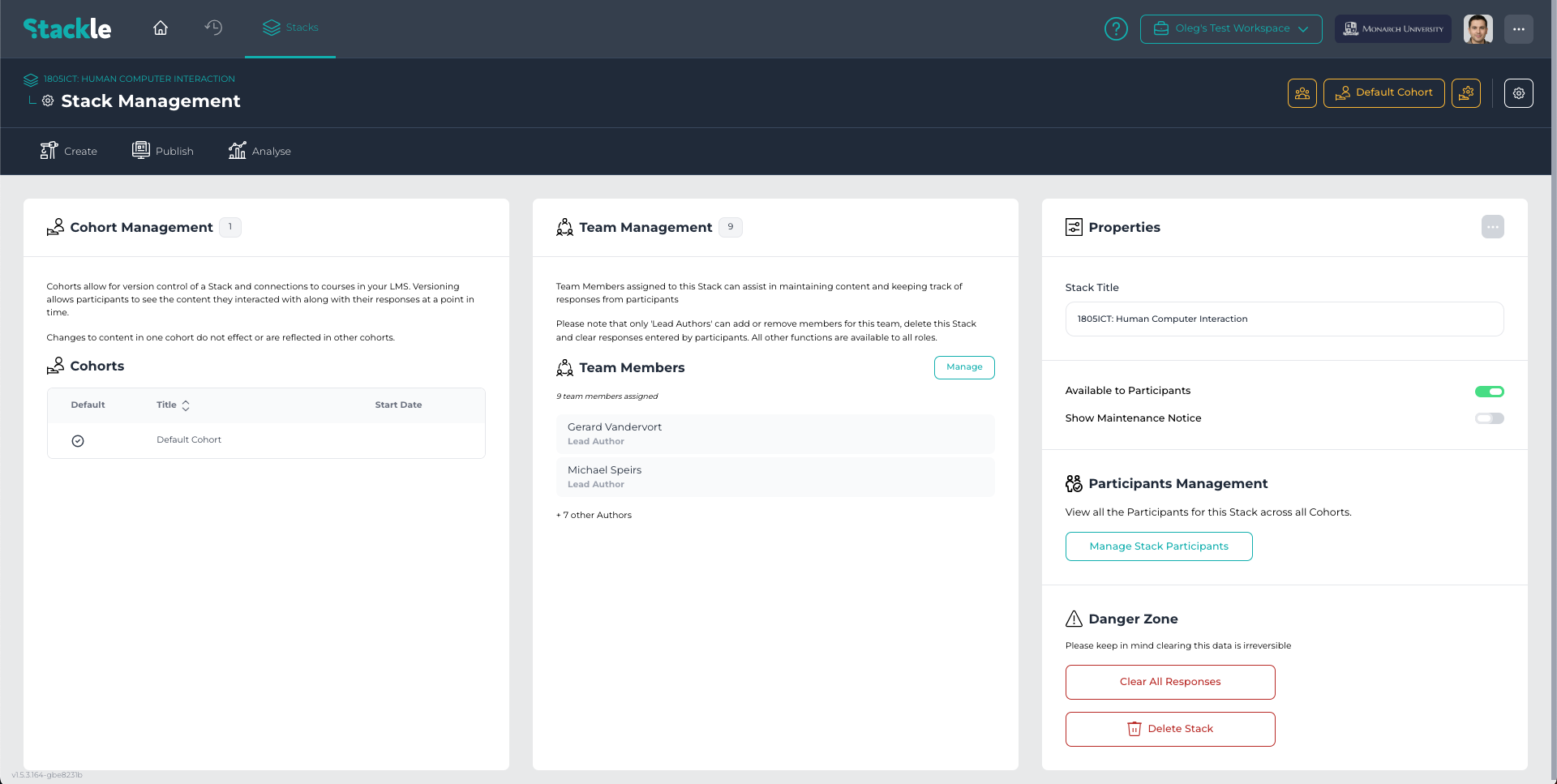 Configuring a Stack – Stackle Support